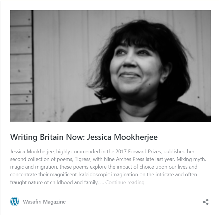 Interviews and Features – Jessica Mookherjee Poetry